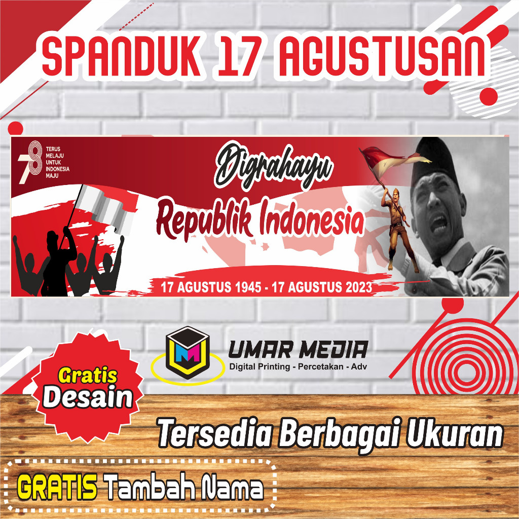 Jual Spanduk HUT RI 2024 SPANDUK 17 Agustus Spanduk Acara Banner Tujuh ...