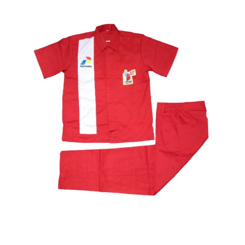 Jual Seragam Operator Spbu Pertamina Pasti Pass / Baju kerja pria ...