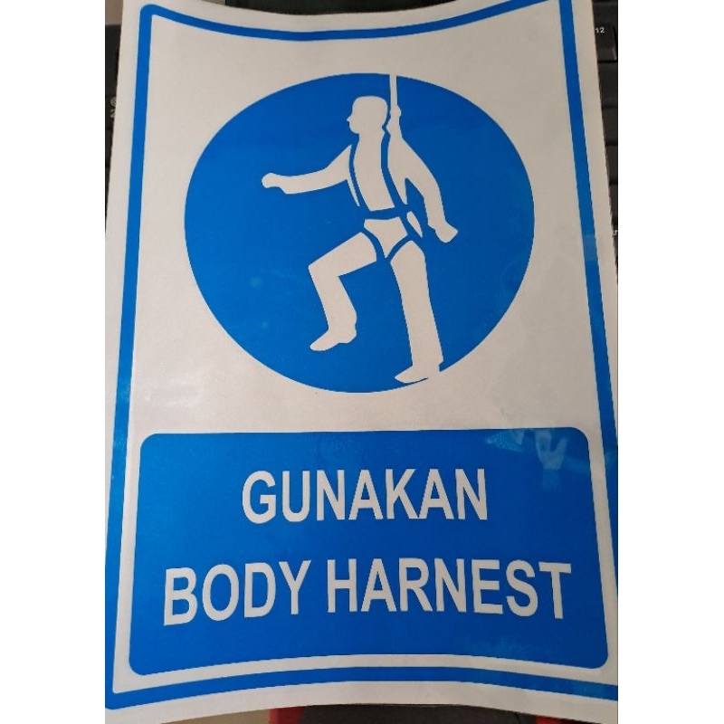 Jual Sign Sticker Gunakan Body Harness size A4 (21cm x 29,7cm) | Shopee ...