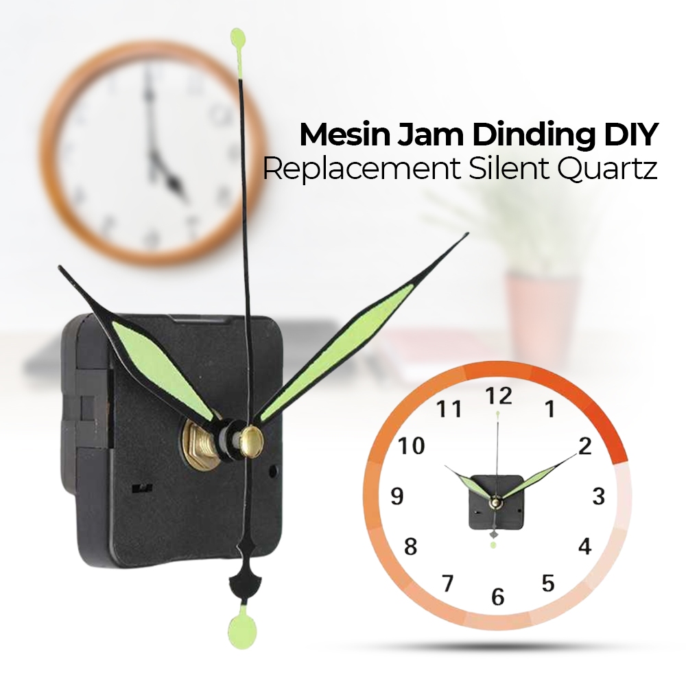 Jual Mesin Jam Dinding DIY QUARTZ Silent Sweep MESIN JAM DINDING SET JARUM JAM MODEL GANTUNG ...