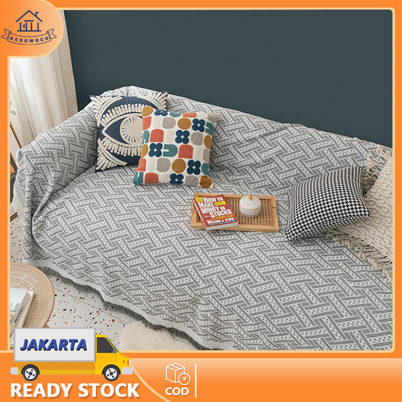 Jual DESOWOCO Selimut sofa Nordic Blanket size 130*180cm 180*260cm 180*340cm - throw blanket ...