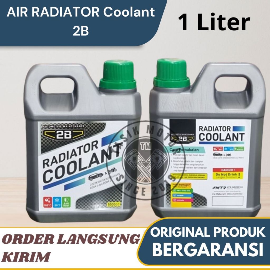 Jual Cairan Air Radiator 1 Liter Coolant 2B Warna Hijau | Shopee Indonesia