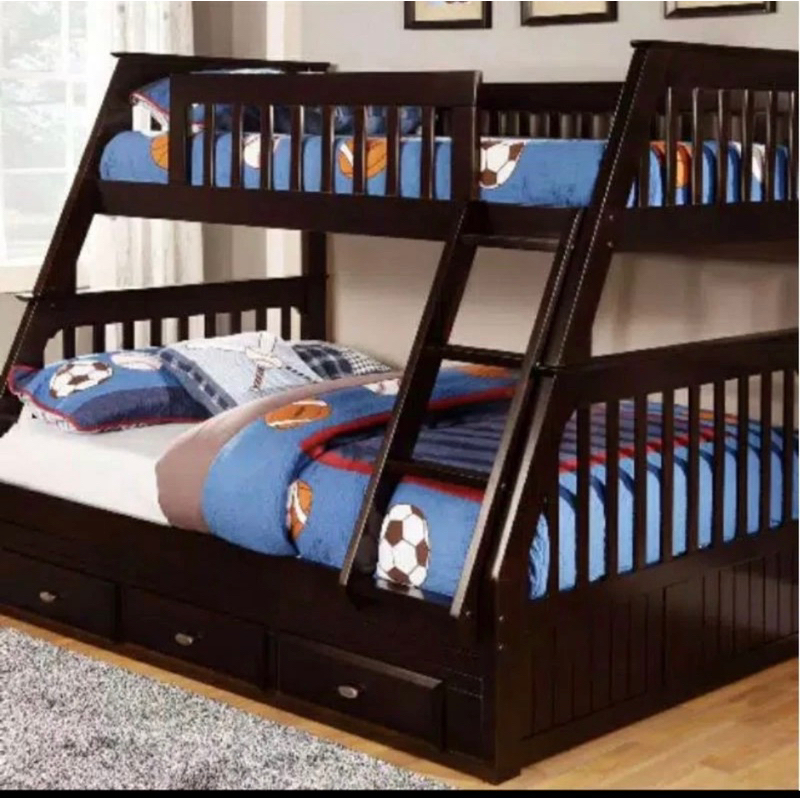 Jual tempat tidur atau ranjang dipan tingkat jati 160/120x200 | Shopee ...