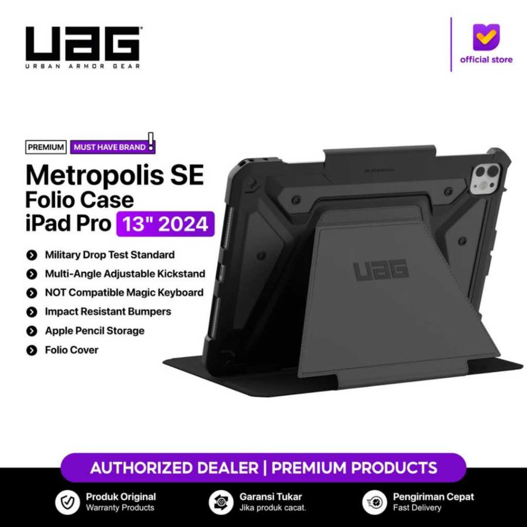 Jual Case iPad Pro M5 M4 13 Inch 2024 UAG Metropolis SE Folio Casing ...
