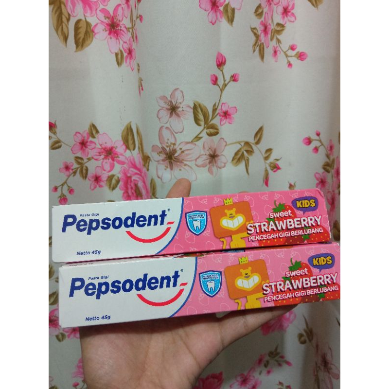 Jual Pepsodent pasta gigi anak sweet strawberry 45gr | Shopee Indonesia