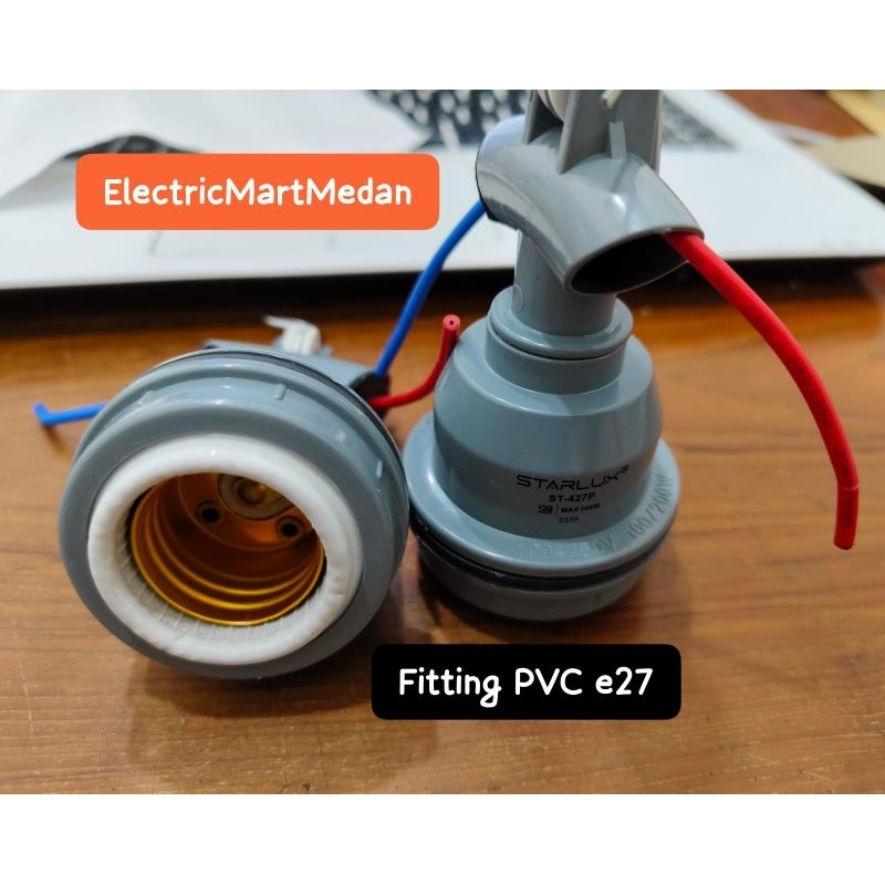 Jual fitting fiting gantung lampu wd keramik pvc e27 starlux | Shopee Indonesia