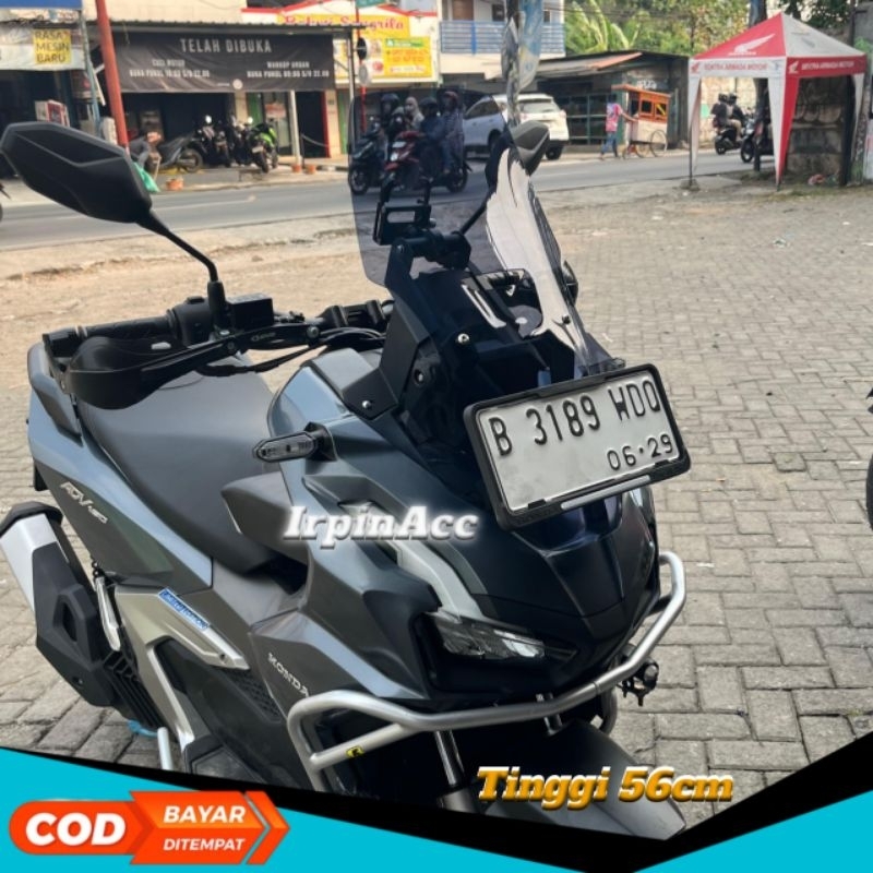 Jual Windshield ADV 160 STANDAR TINGGI smoke Rayben Clear Hitam tinggi ...