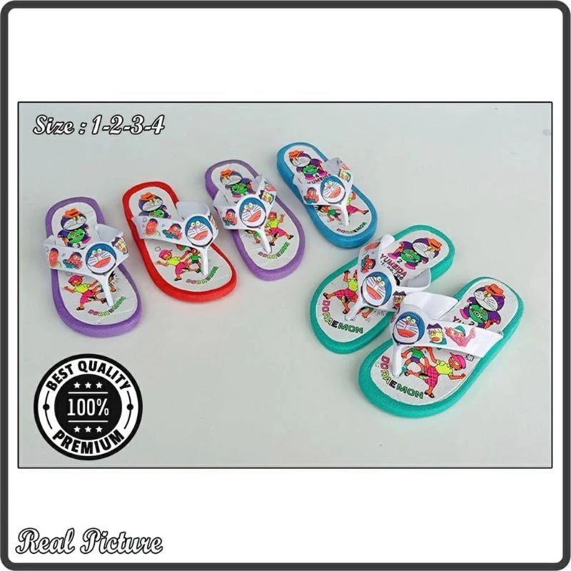 Jual Yumeida 796 Sandal Jepit Karet Anak Jadul Doraemon sendal anak2 ...