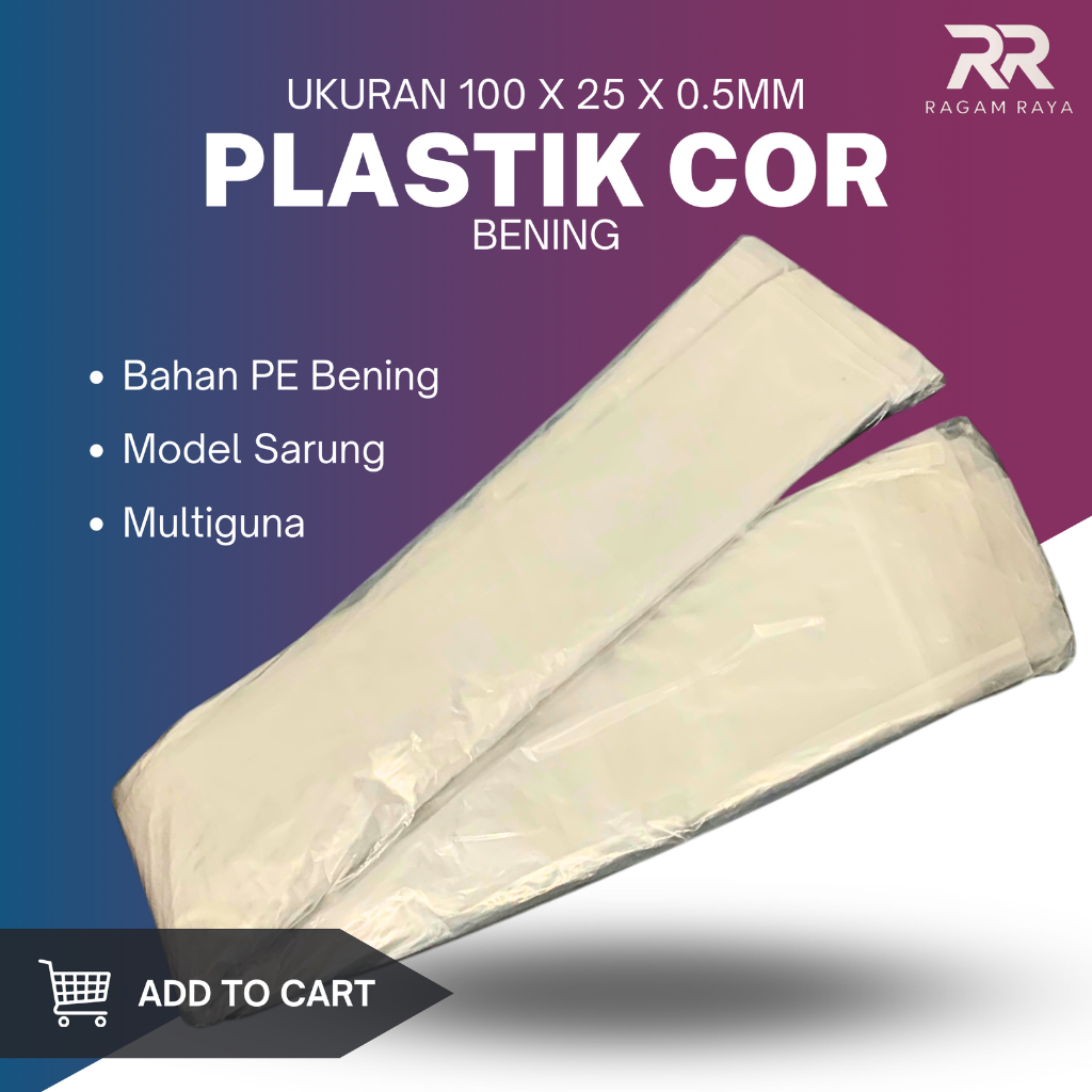 Jual PLASTIK COR PE 100m x 25m x 0.5mm 50 micron ROLL BENTUK TABUNG ...