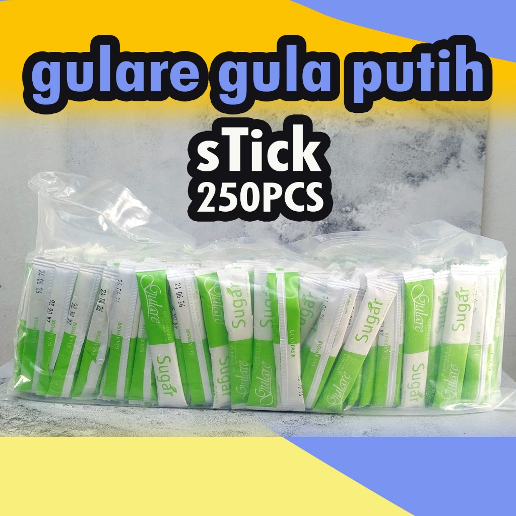 Jual GULARE GULA STICK PUTIH GULA SACHET 250 PCS GULA PUTIH WHITE SUGAR ...