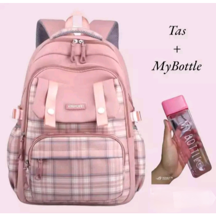 Jual Tas ransel aesthetic sekolah / Tas sekolah perempuan sd smp sma ...