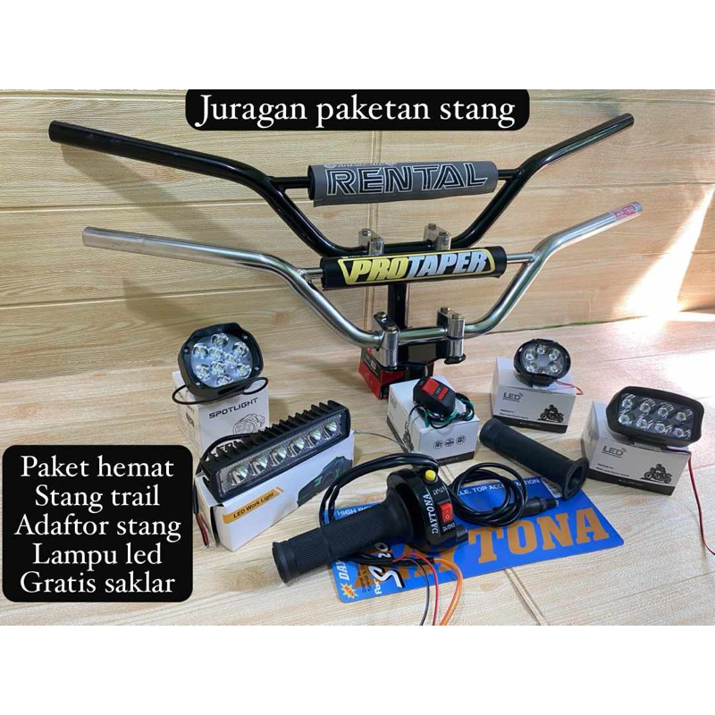 Jual paket hemat stang trail+adaftor stang+gas spontan daytona 2tombol ...