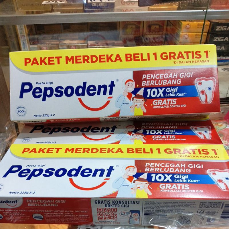 Jual (4 Pcs) Pepsodent Jumbo 225 gr / 2 Box | Shopee Indonesia