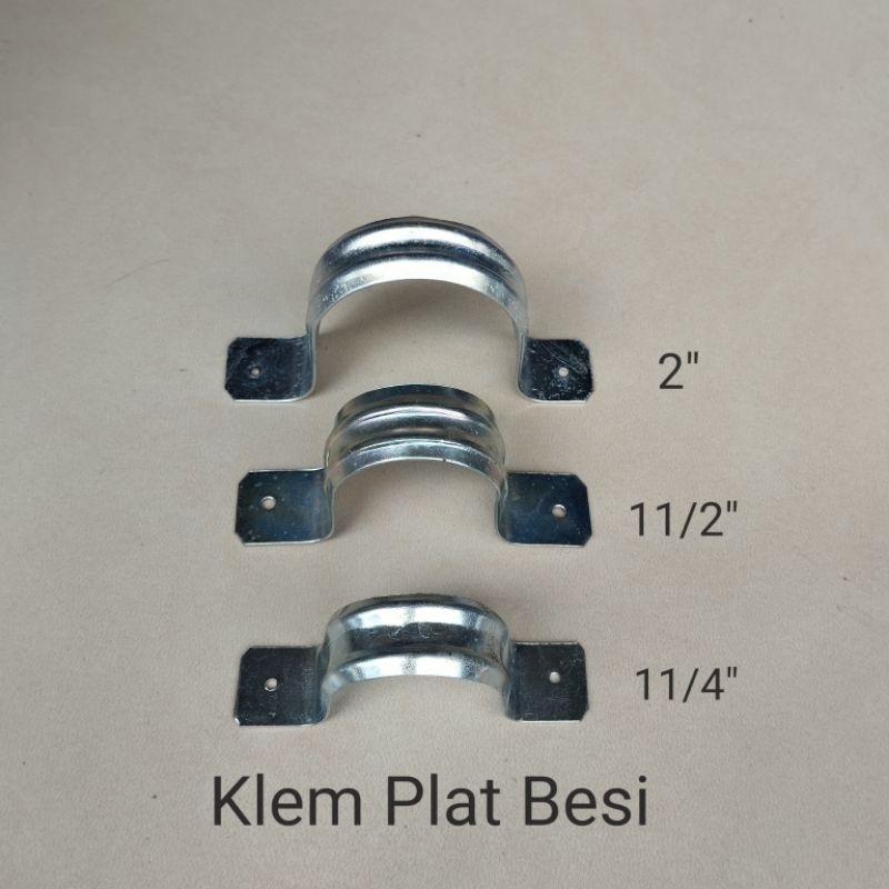 Jual Klem Plat Besi Klem Omega 11/4"-11/2"-2" inch | Shopee Indonesia