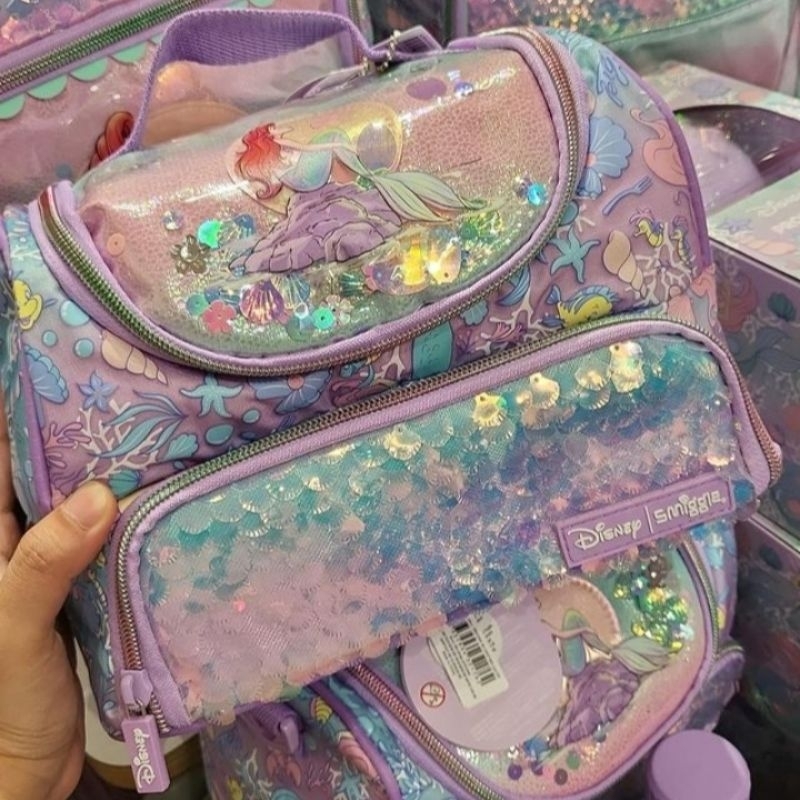 Jual ORIGINAL SMIGGLE DISNEY Mermaid double deck lunch bag | Shopee ...