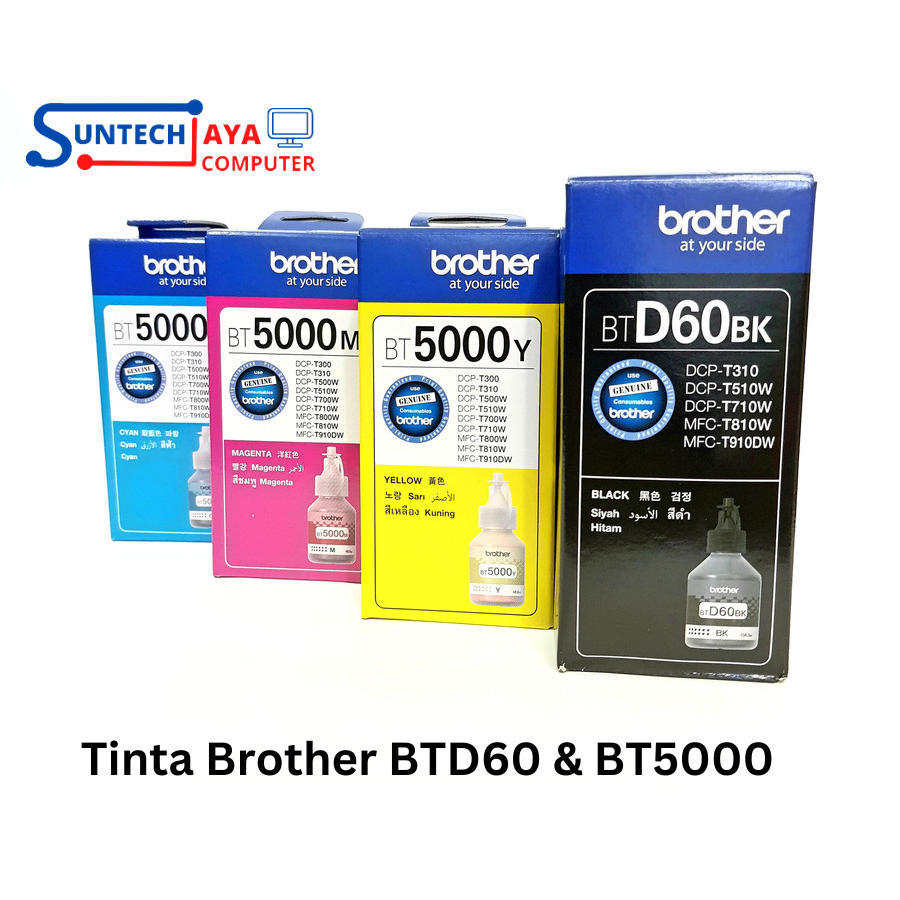 Jual Tinta Brother BTD60 & BT5000 - Original BT 60 BK BT 5000 Dye Ink ...