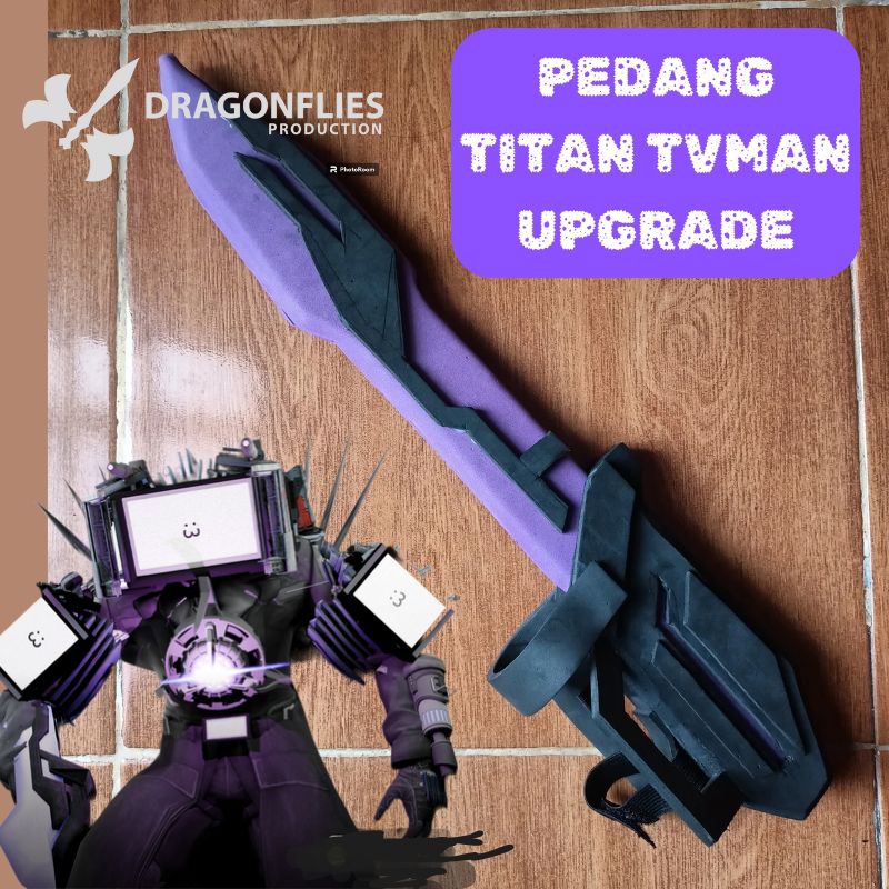 Jual Pedang Titan TV Man Upgrade Mainan Skibidi Toilet Handmade Aman ...