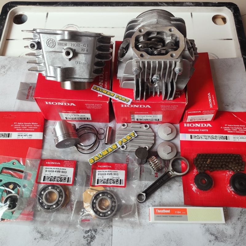 Jual Paket Komplit Blok Seher komplit+Blok Head+Stang Seher Bearing+Rantai Keteng+Lem Honda ...
