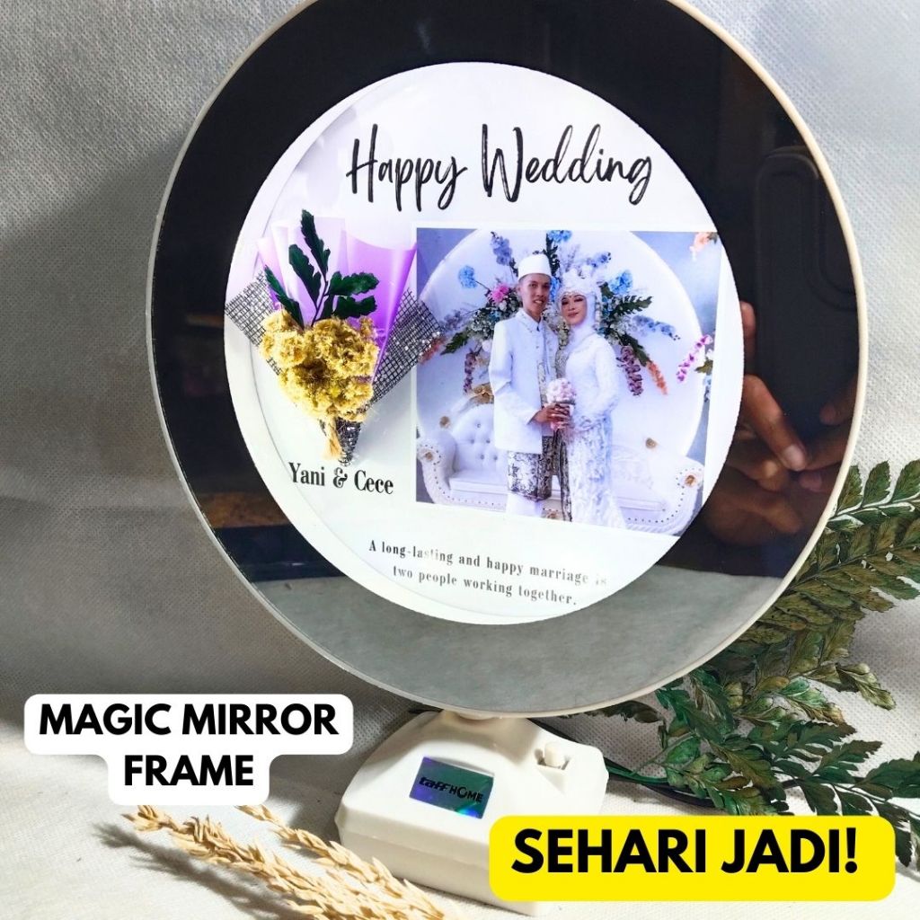 Jual MAGIC MIRROR FRAME Cermin Ajaib Bebas Custom Foto KADO ULANG TAHUN ...