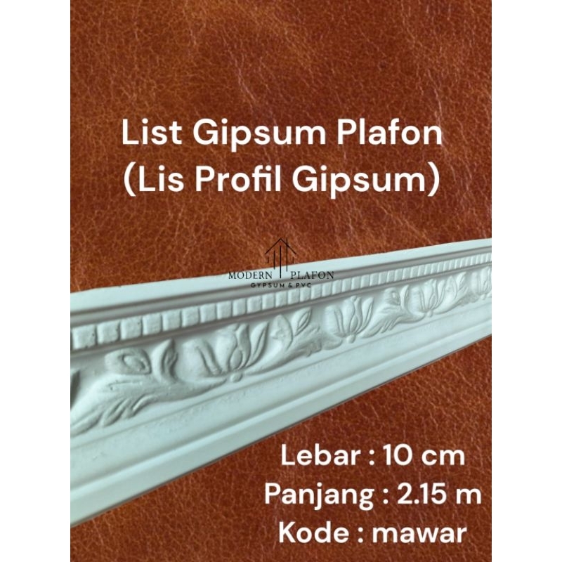 Jual List profil gypsum motif mawar 10 cm / lis siku gypsum plafon ...