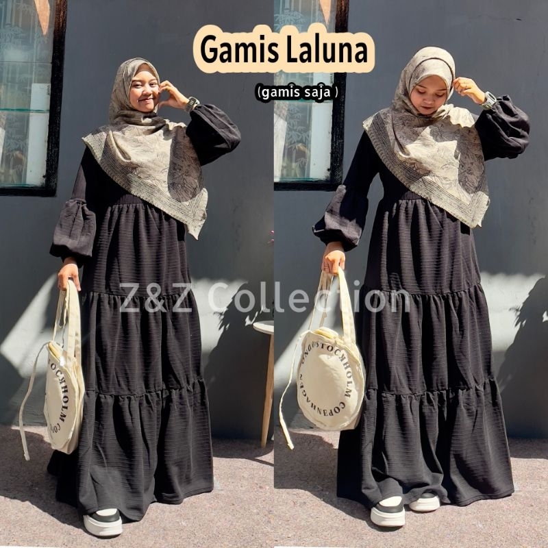 Jual Gamis Laluna (gamis+vest) | Shopee Indonesia