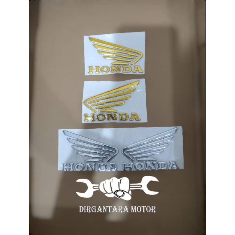 Jual Emblem Sayap Honda / Wing Honda Sepeda Motor 3D Sepasang ( Kiri ...