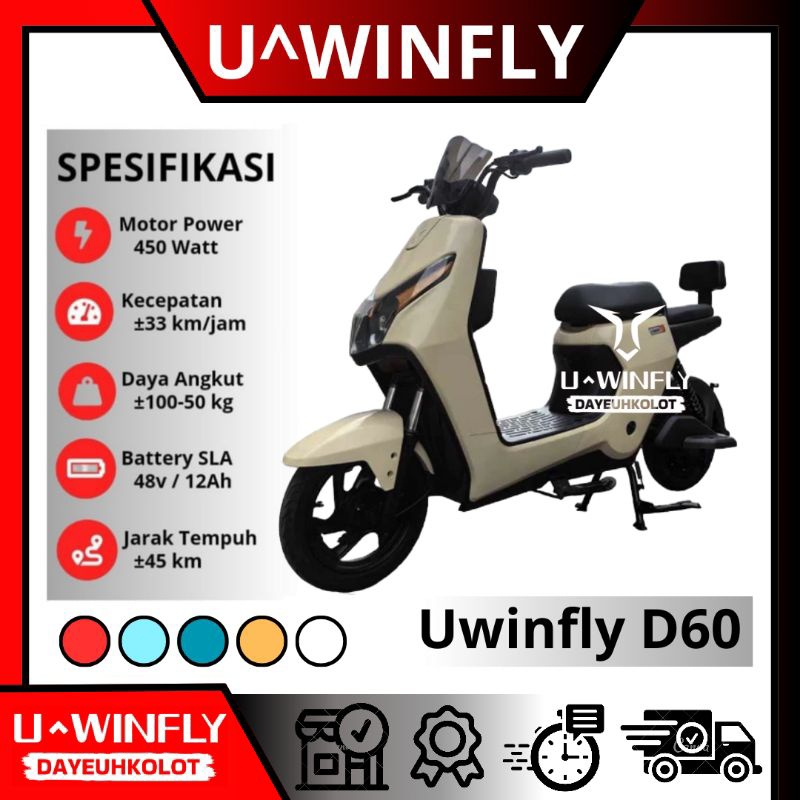 Jual Sepeda Listrik Best Seller UWINFLY D60 500w garansi Resmi Uwinfly | Shopee Indonesia
