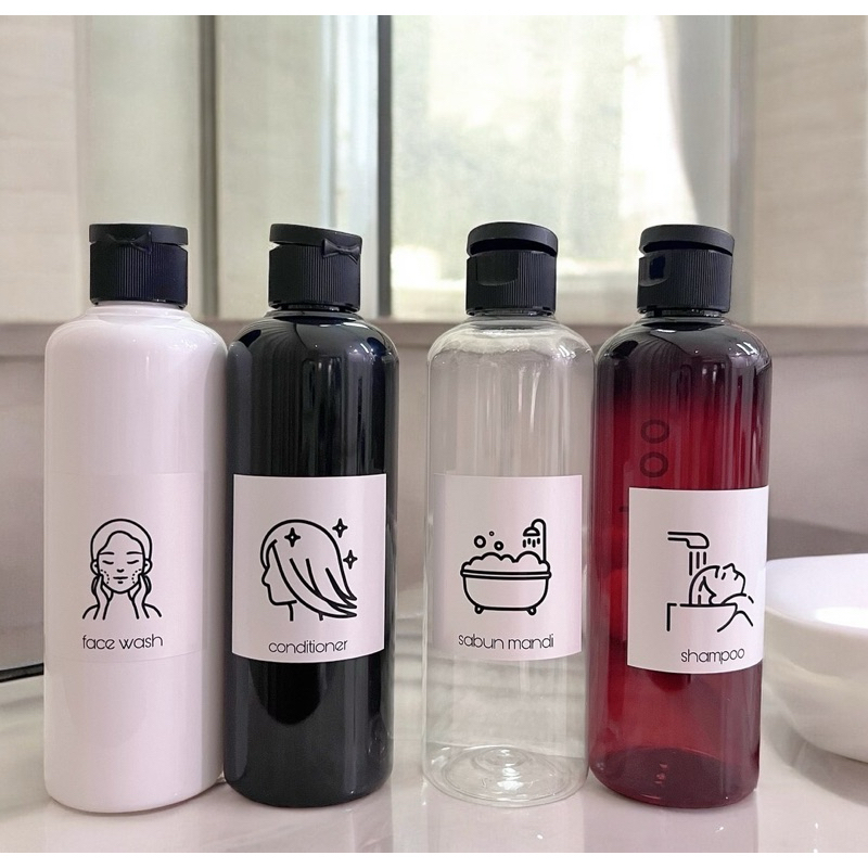 Jual botol 250ML glossy STIKER GAMBAR KECIL TUTUP FLIPTOP HITAM ...