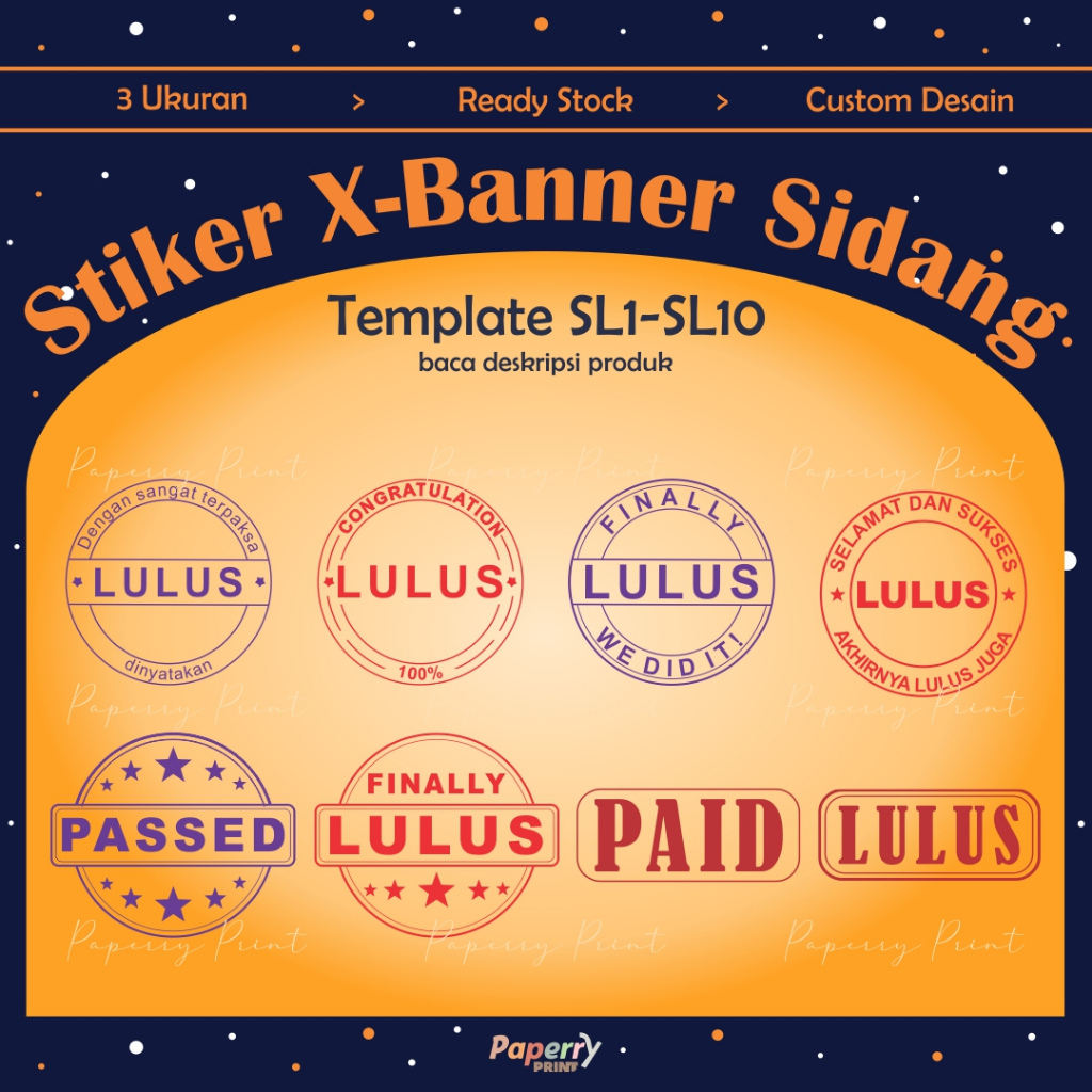 Jual [15 x 15 cm] Stiker Sidang / Stiker Wisuda / Stiker Lulus / Stiker ...