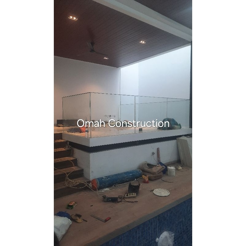 Jual Railing Balkon Void Kaca Tempered 10mm 12 mm Tanam Lis U Stainless ...