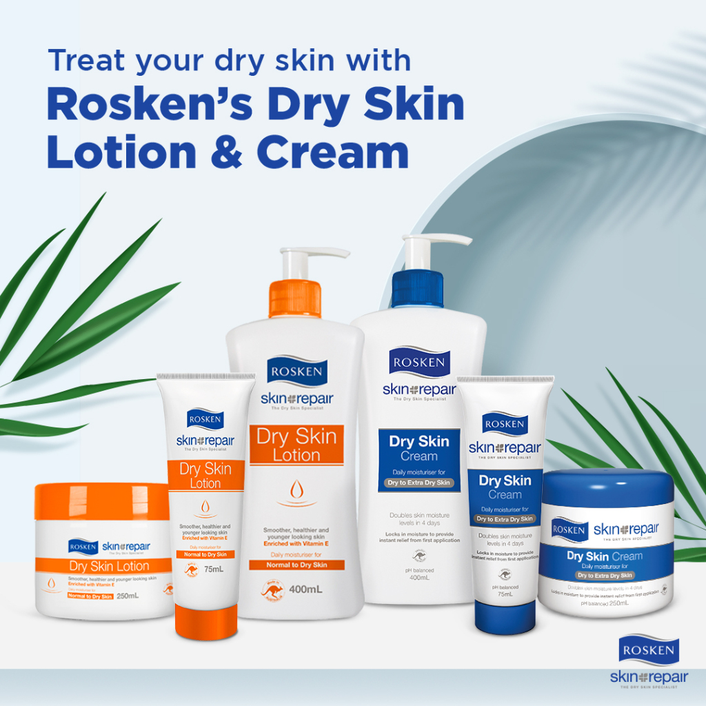 Jual ROSKEN Dry Skin Cream / Lotion (75ml - 400ml) Body Lotion Kulit ...