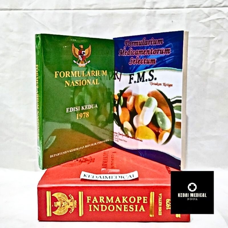 Jual PAKET 3 BUKU FARMASI FI 3 (FARMAKOPE INDONESIA 3), FORNAS (FORMULARIUM NASIONAL), FMS ...