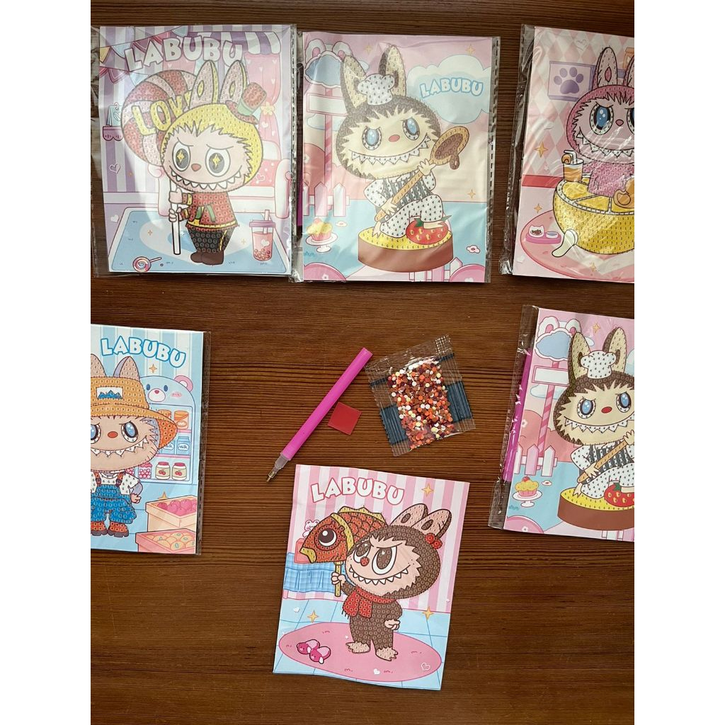 Jual Labubu Pop Mart Diy Diamond Painting Kreatifitas Aktifitas Tempel ...