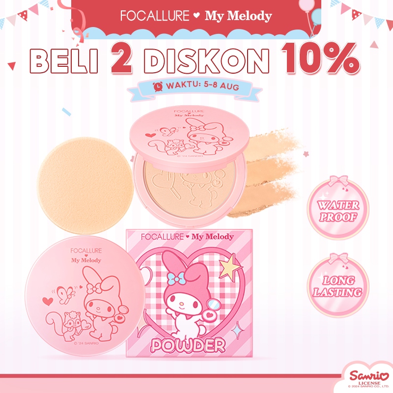 Jual FOCALLURE X Sanrio Pressed Powder Oil-control Matte #DressUpSlay ...