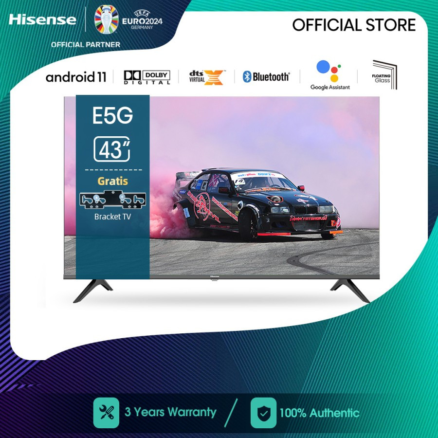 Jual Hisense 43 inch FHD Android 11 Smart TV-Bezelless Design-Dolby ...
