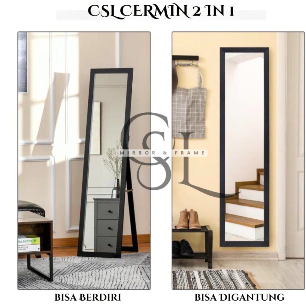 Jual CSL Standing Mirror Minimalis Floor Mirror Cermin Standing Cermin ...