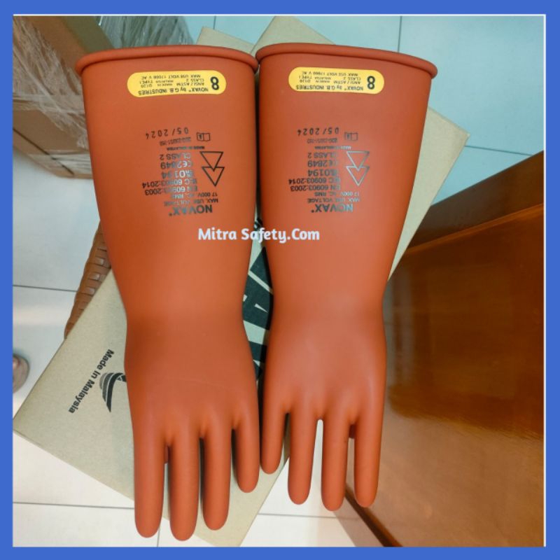 Jual Sarung Tangan Novax Class 2 / Safety Gloves Electrical Novax 20Kv ...