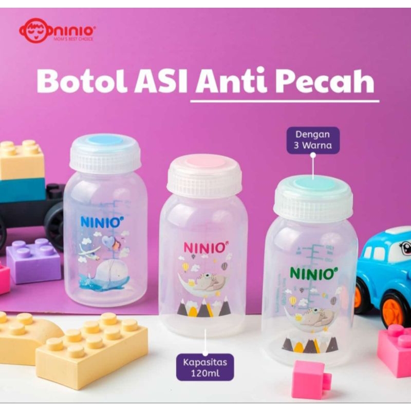 Jual NINIO BOTOL ASI PP 120ML / BOTOL ASI STANDART DOT ( ISI 3 PCS 1 ...