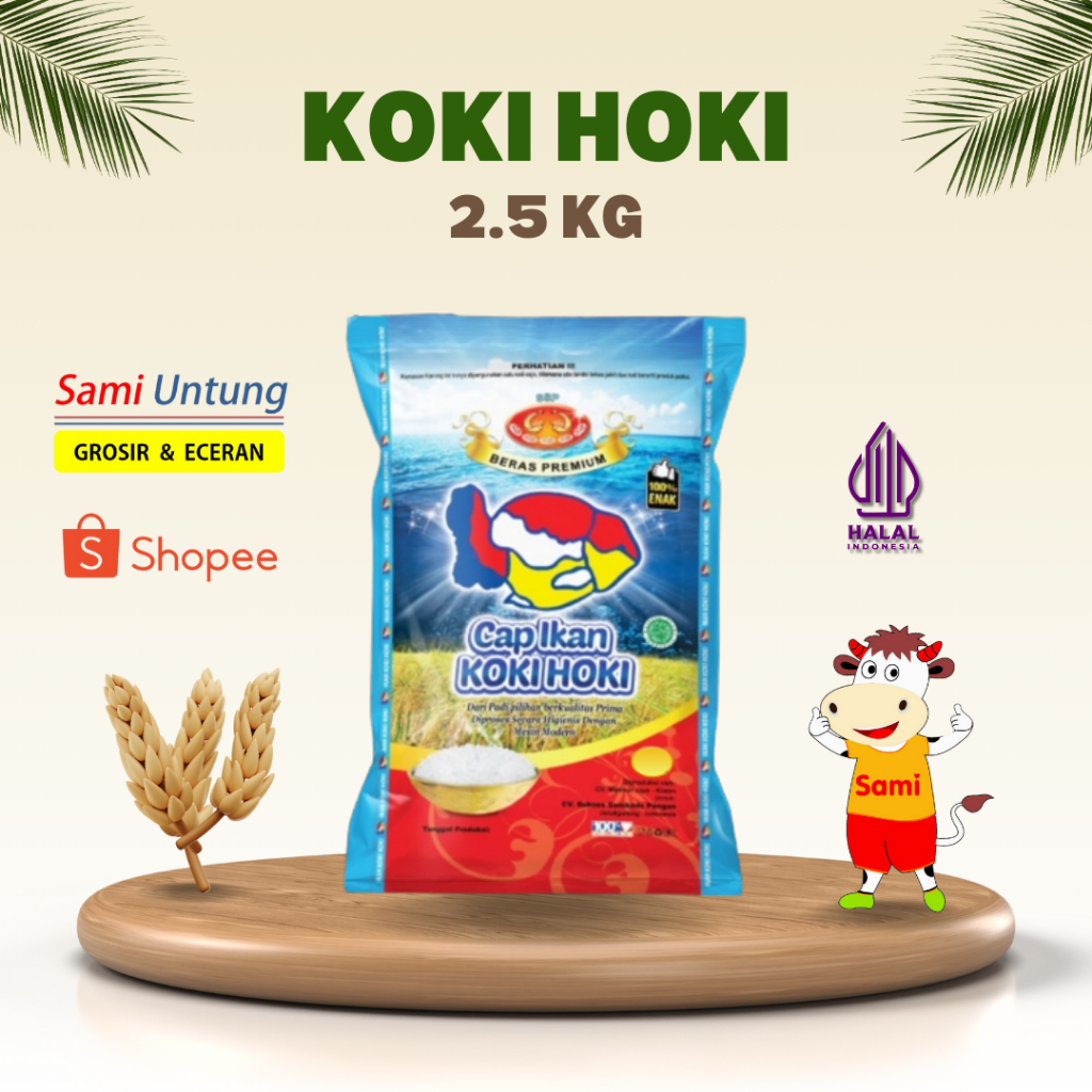Jual Beras Koki Hoki 2,5kg | Shopee Indonesia