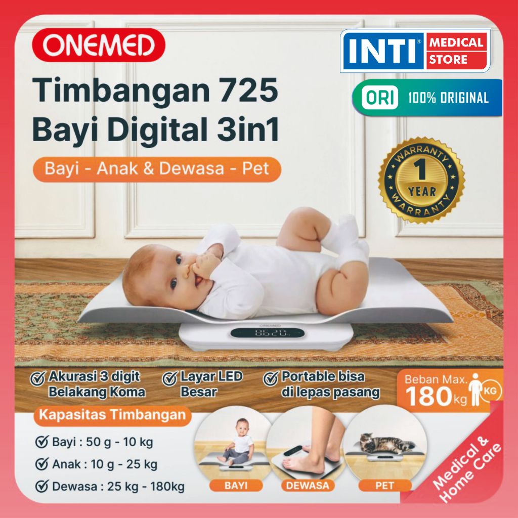Jual Onemed | Timbangan Bayi Digital 3 in 1 Type 725 Bayi Anak Dewasa ...