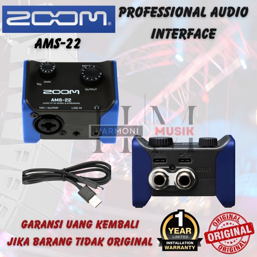 Jual Zoom AMS 22 - Audio Interface USB Zoom AMS22 - GARANSI RESMI | Shopee Indonesia