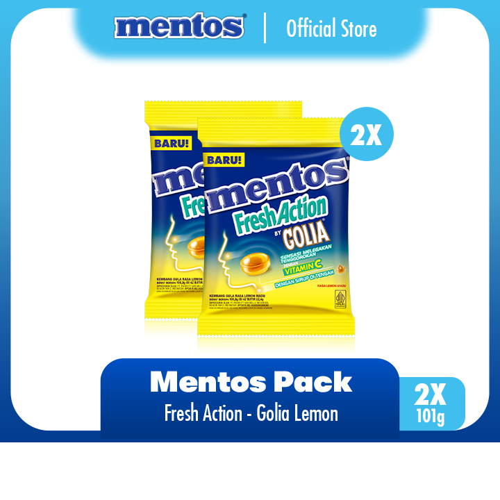 Jual Mentos Fresh Action Golia Honey Lemon 101g - Permen Pelega ...