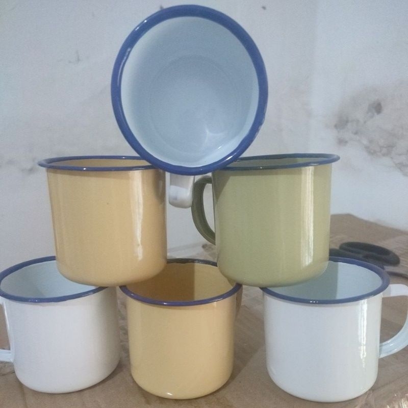 Jual SOUVENIR GELAS KALENG CANGKIR MUG ENAMEL 7CM TERMURAH SOUVENIR ...
