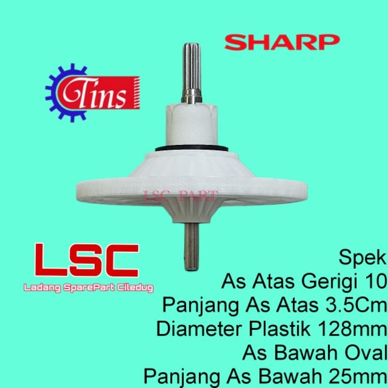 Jual TINS Gir Bok Mesin Cuci Sharp Non PULI Gearbox Sharp As gigi 10 ...