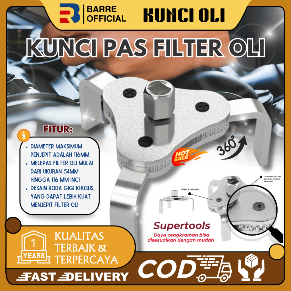Jual BARRE Kunci Filter Oli Filter Wrench Kunci /Alat Pembuka Filter ...