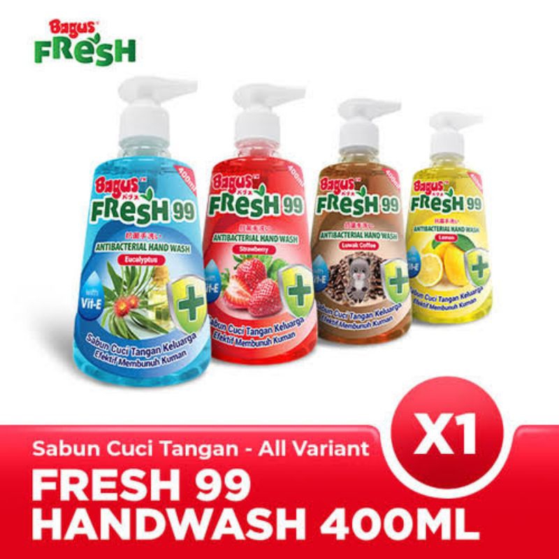 Jual Bagus Fresh Antibacterial Handwash Fruity 375ml | Shopee Indonesia