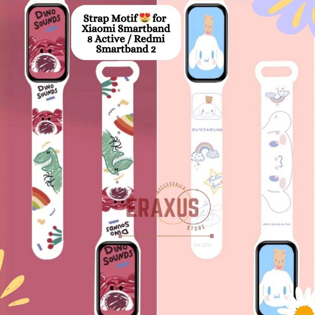 Jual Eraxus Strap Xiaomi Smartband 9 Active 8 Active / Redmi Band 2 Motif Karakter Kartun Tali ...