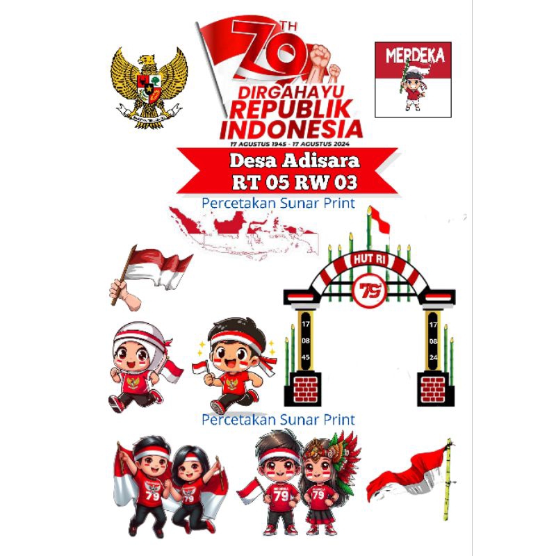 Jual CUSTOM TULISAN/Topper Tumpeng HUT RI/Topper Cake Agustusan ...