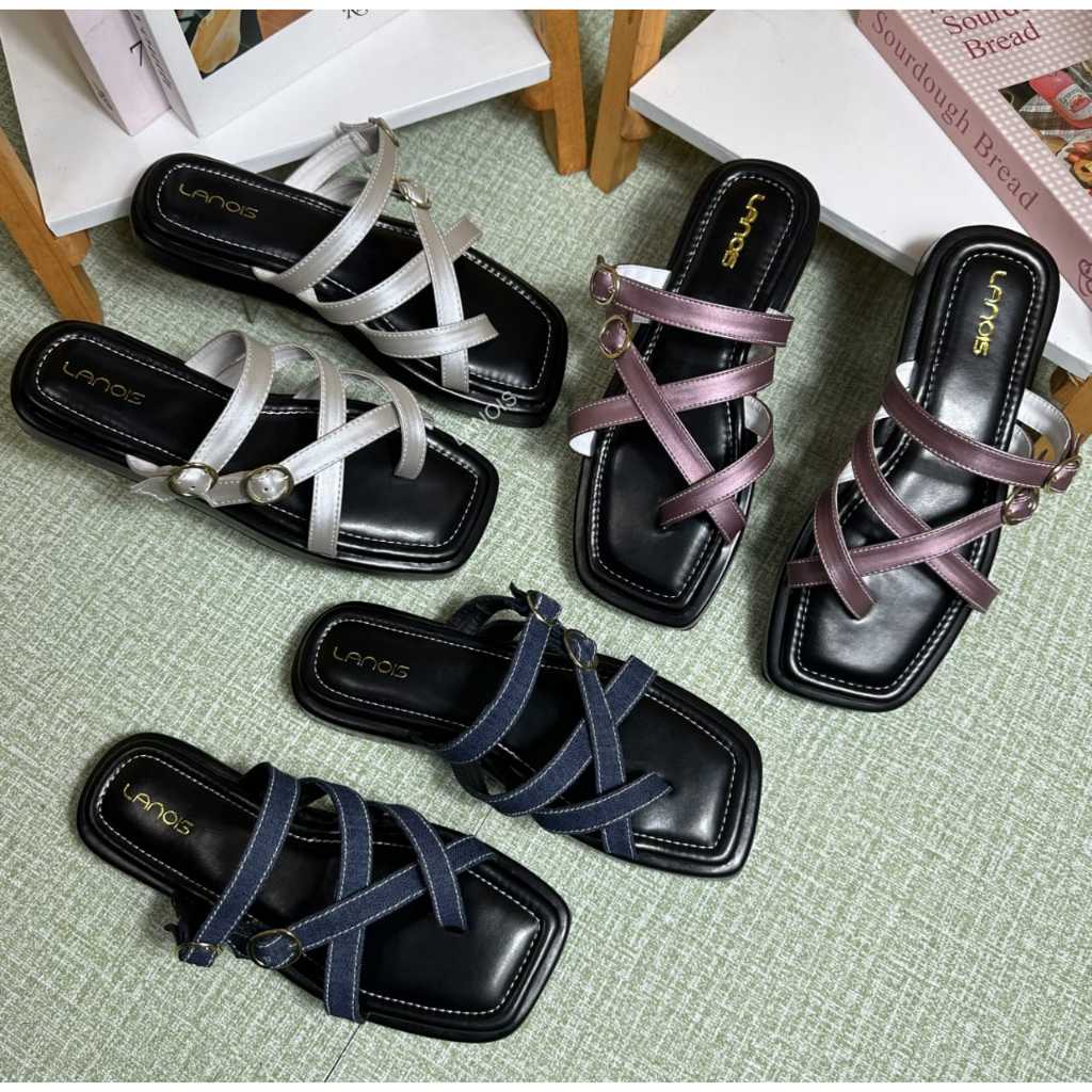 Jual LANOIS Sendal Wanita Platform Sandal Tali Gesper Wanita 3 cm ...