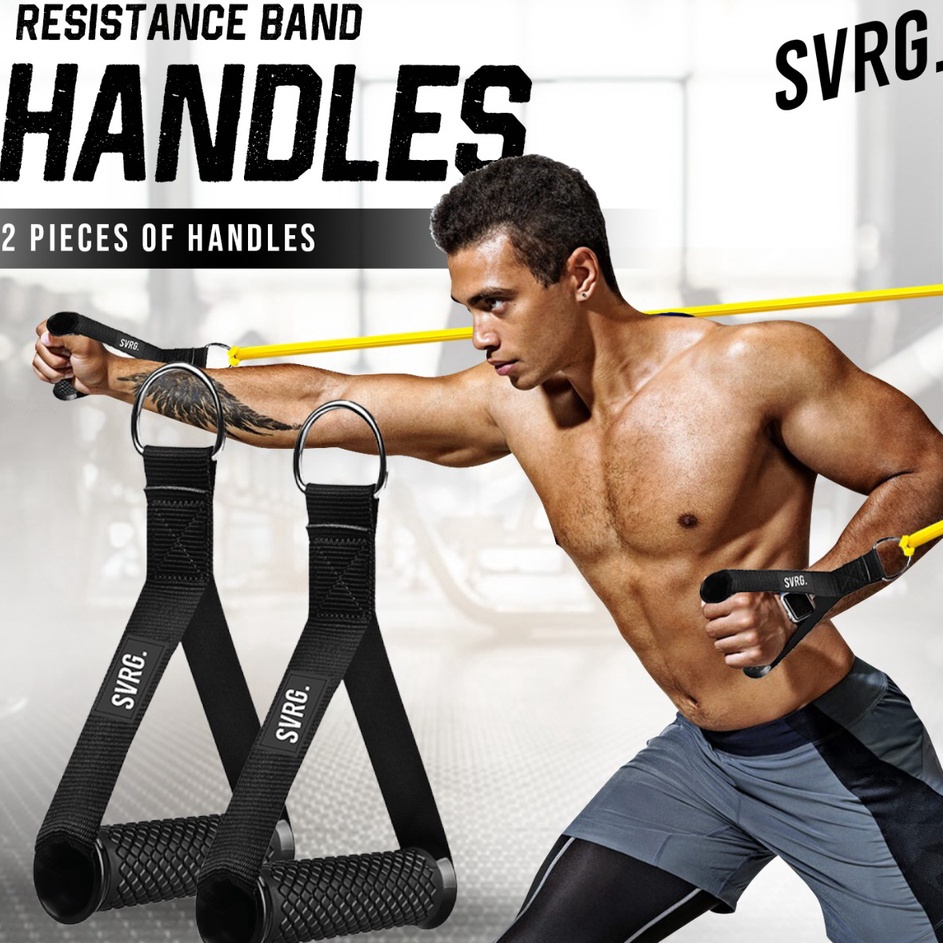 Jual Harga Sekarang Rubber Handle Svarga Pair Resistance Band Handles ...